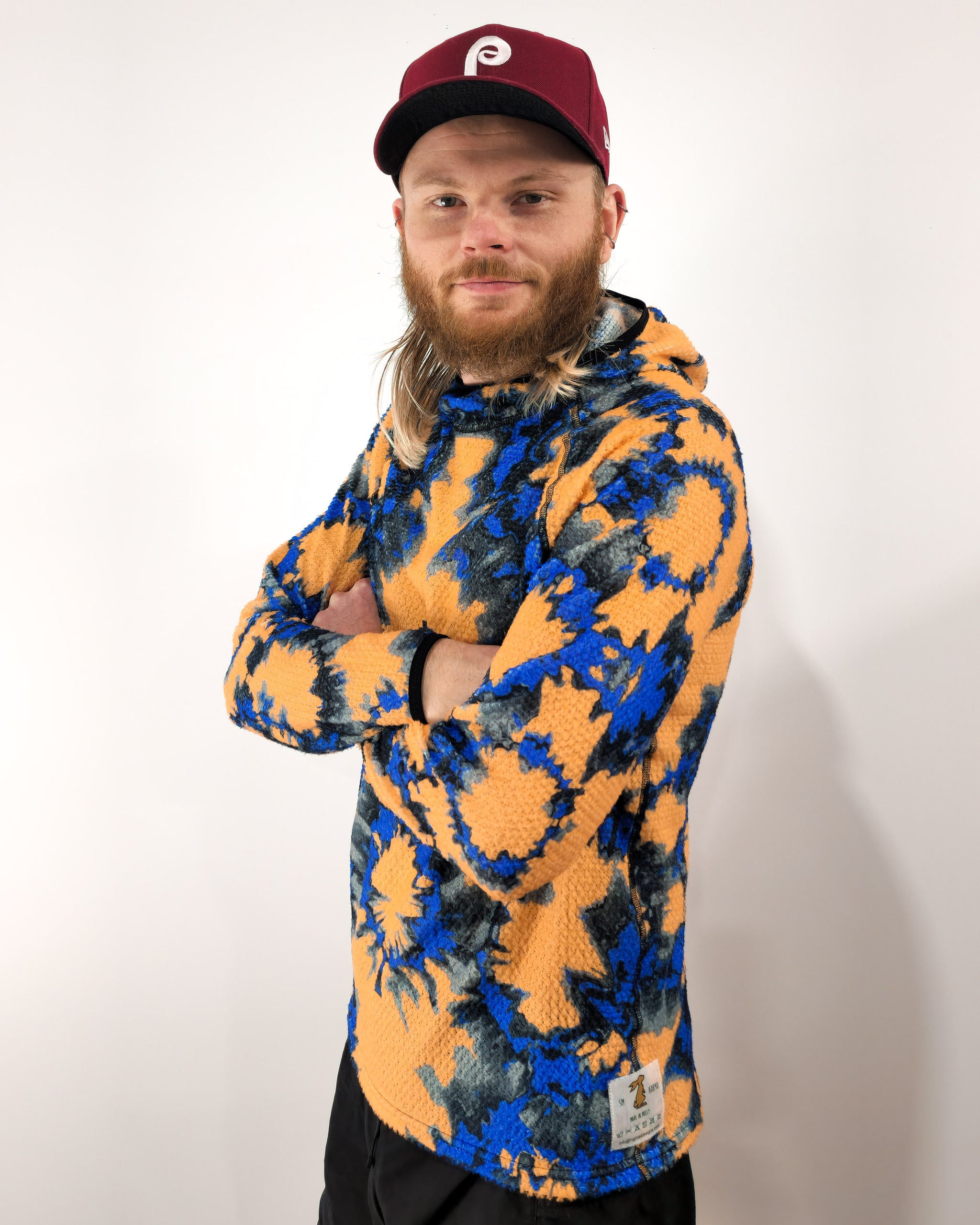 Printed Alpha Direct 90 Hoodie "Shibori" – High Tail Designs