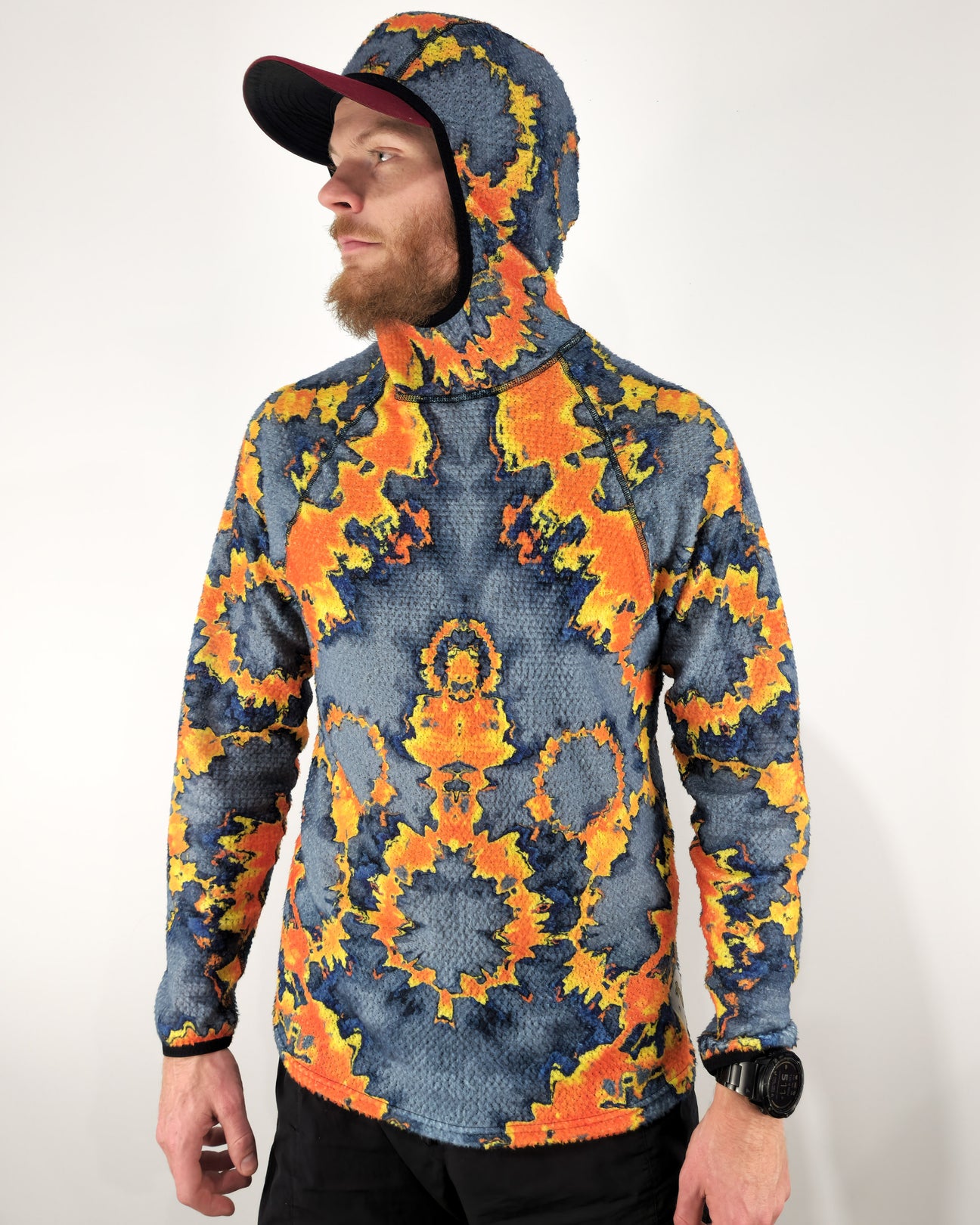 Printed Alpha Direct 90 Hoodie "Shibori" – High Tail Designs